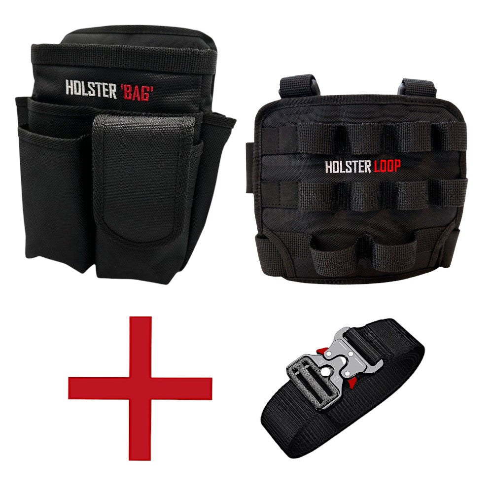 Holster Bundle - Holster Loop & Holster Bag + Gürtel – Dach PRO Dachdeckerwerkzeug Bedarf